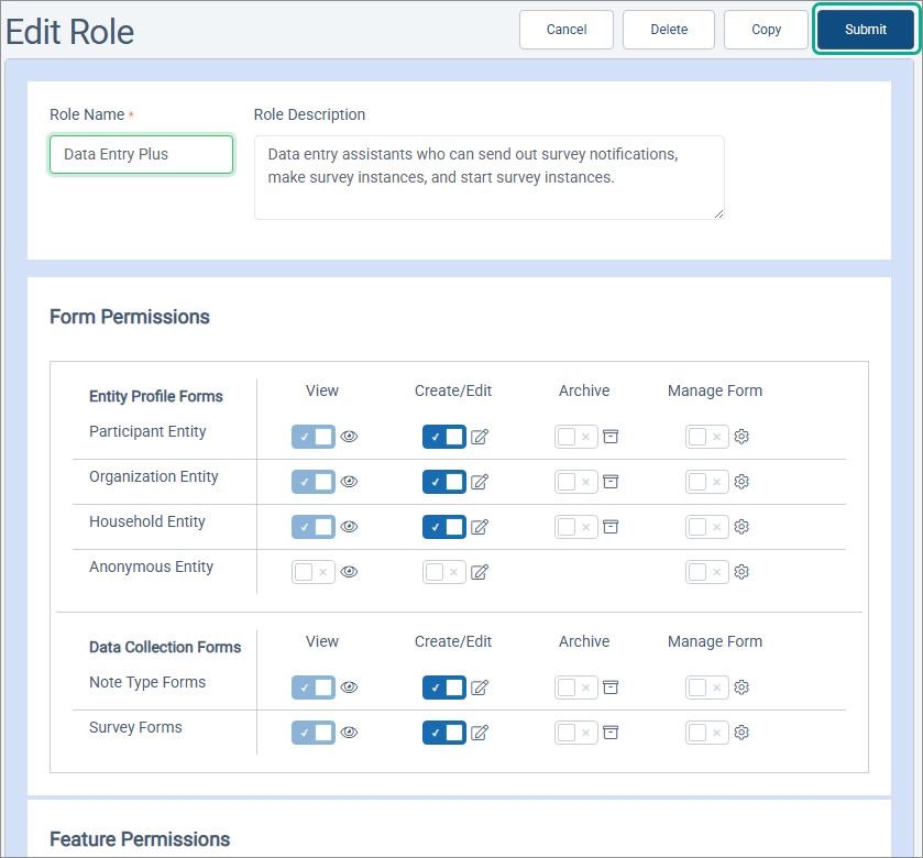 Custom Roles for Users